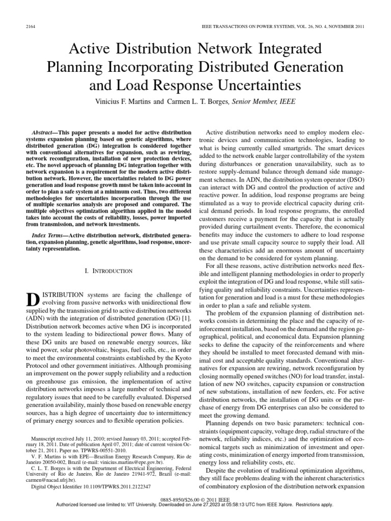 Active Distribution Network Integrated Planning Incorporating ... Active Distribution Network Integrated Planning Incorporating ...