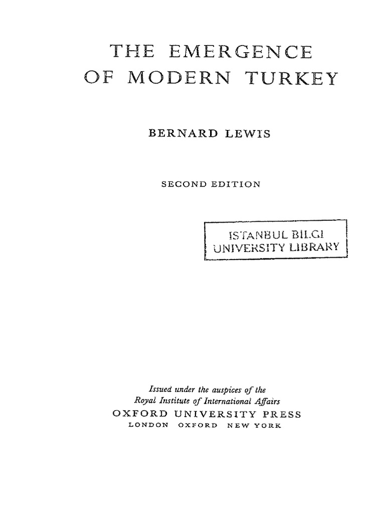 The Emergence of Modern Turkey-Lewis | PDF