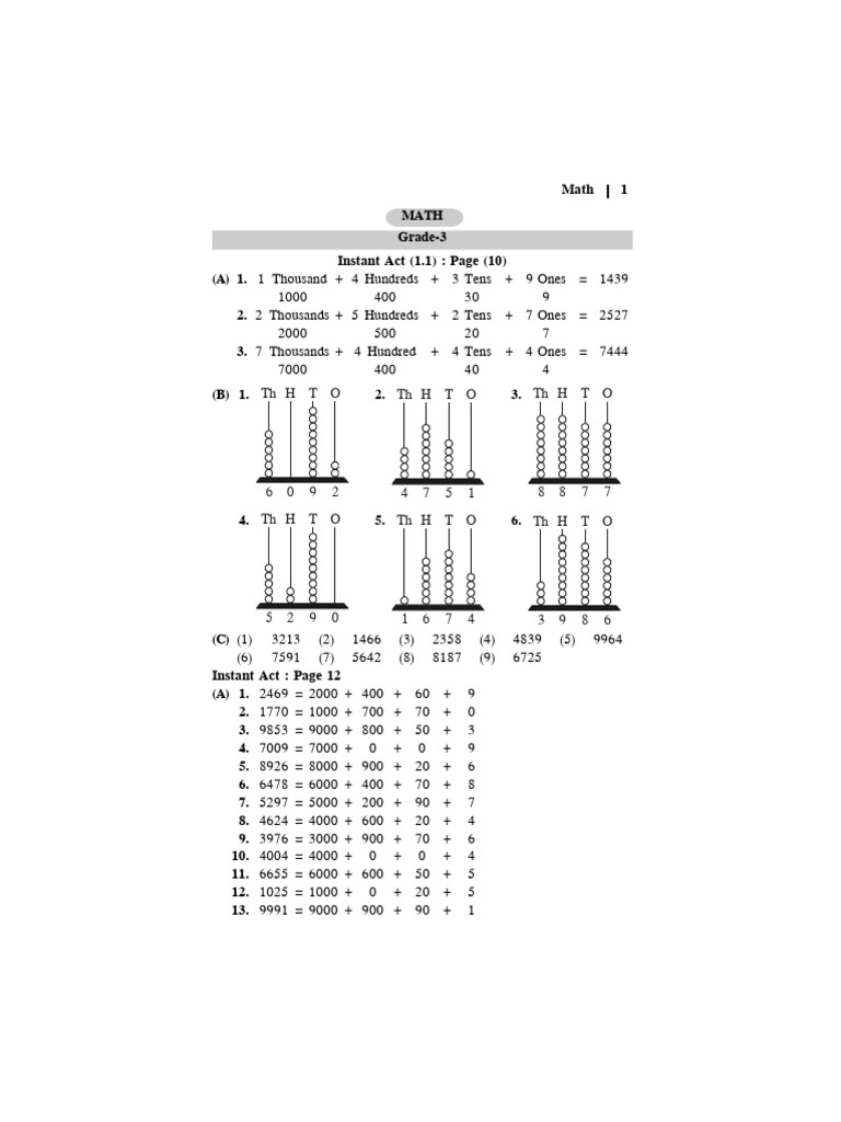 My Smart Book of Math 3 | PDF | Subtraction | Mathematical Notation