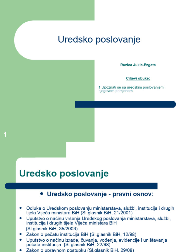 Kancelarijsko Ružica Jukić-Egzeta | PDF