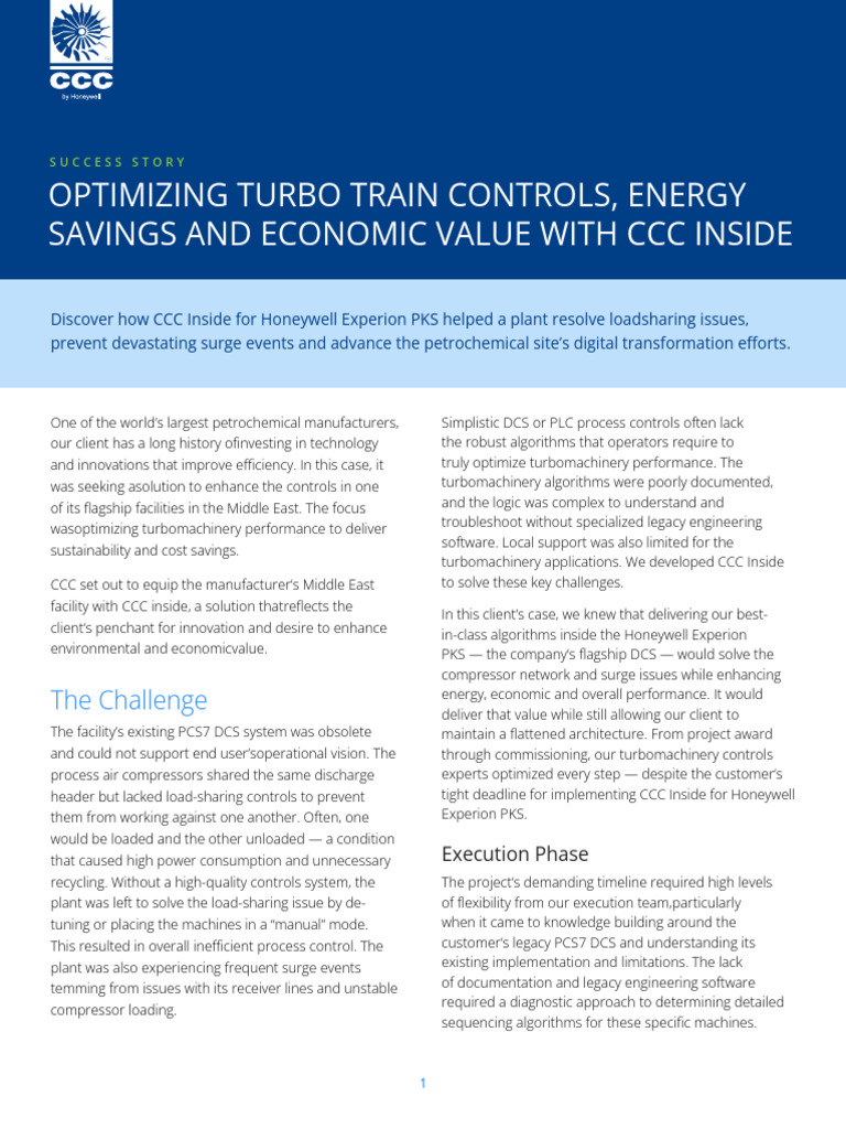 CCC CaseStudy Optimizing Turbo Train Controls With CCC Inside v1-Web | PDF | Load Balancing ...