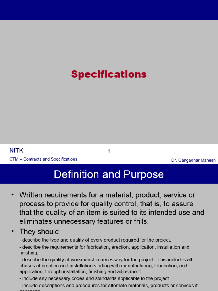 CTM - Specifications | PDF