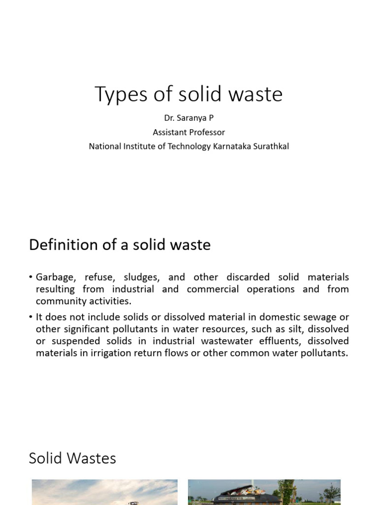 Types of Solid Waste | PDF