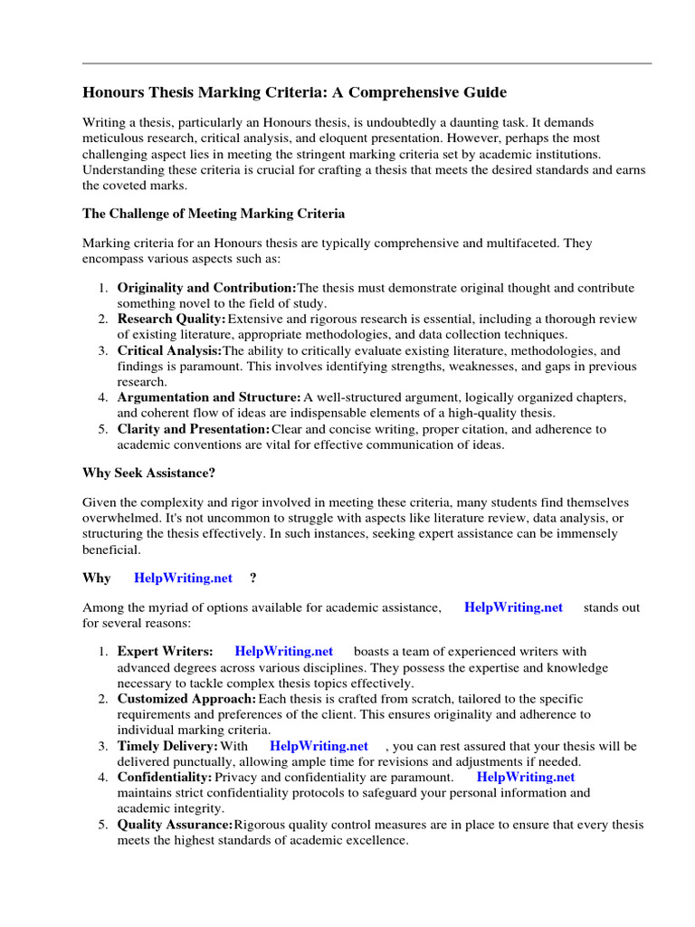 Honours Thesis Success Guide | PDF | Thesis | Essays