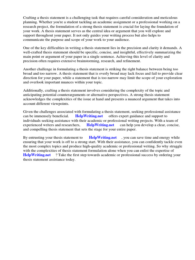 Techniques in Formulating Thesis Statement | PDF | Essays | Thesis