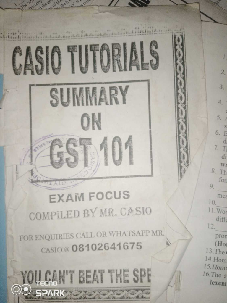 GST 101 | PDF