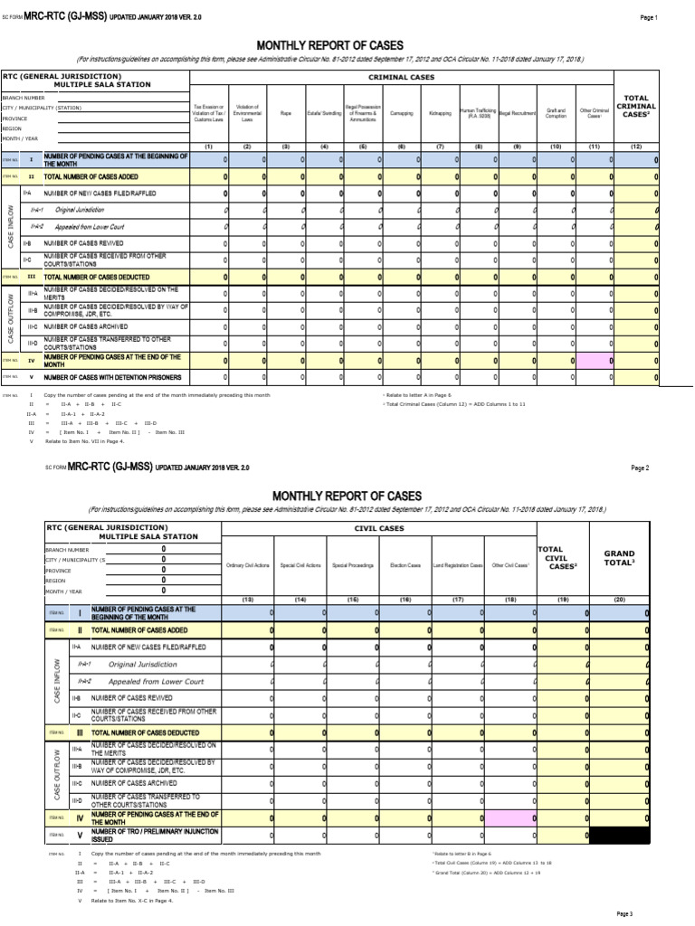 Annex A-3 Sc-Form 2013 MRC-RTC-GJ (MSS) Updated January 2018 Ver. 2.0 | PDF