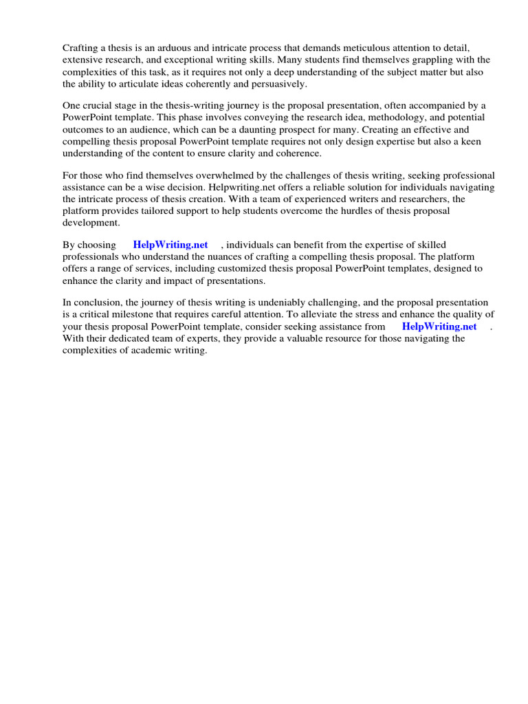 Thesis Proposal Powerpoint Template | PDF