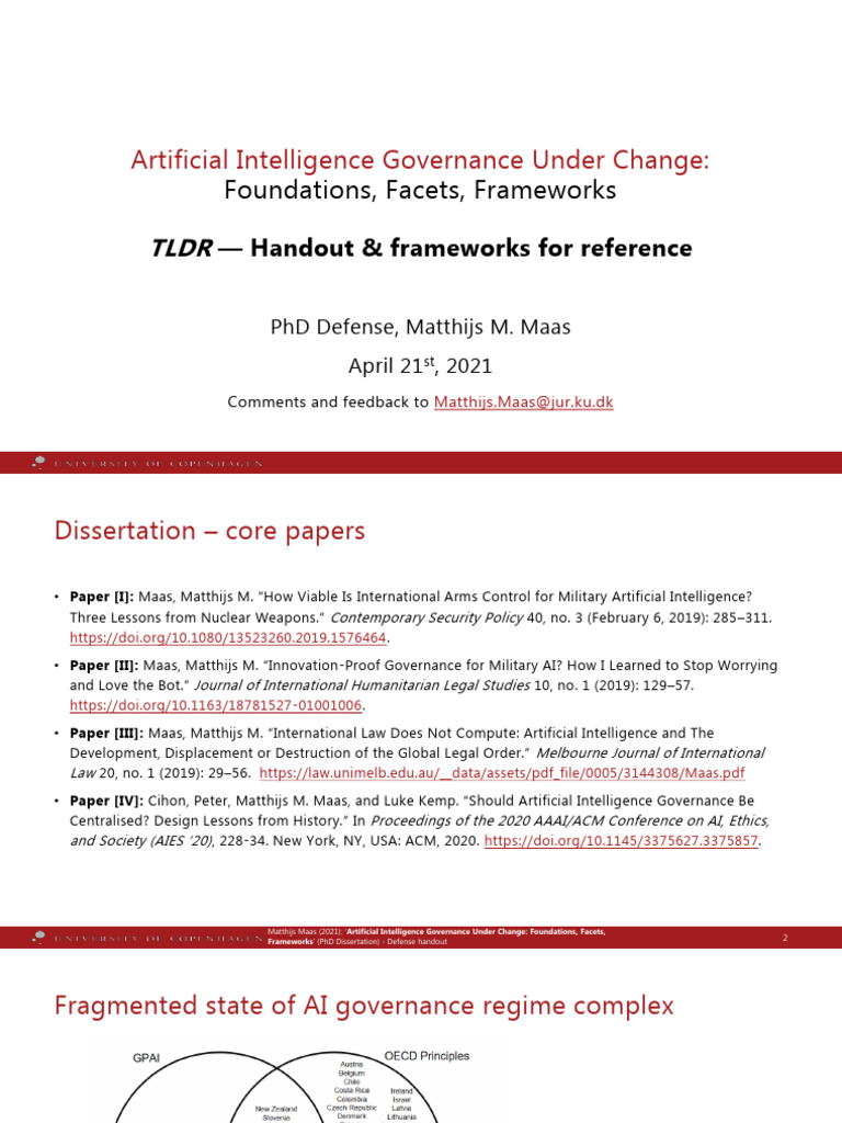 Slide Deck Thesis Maas - AI Governance Under Change - TLDR Handout and ...