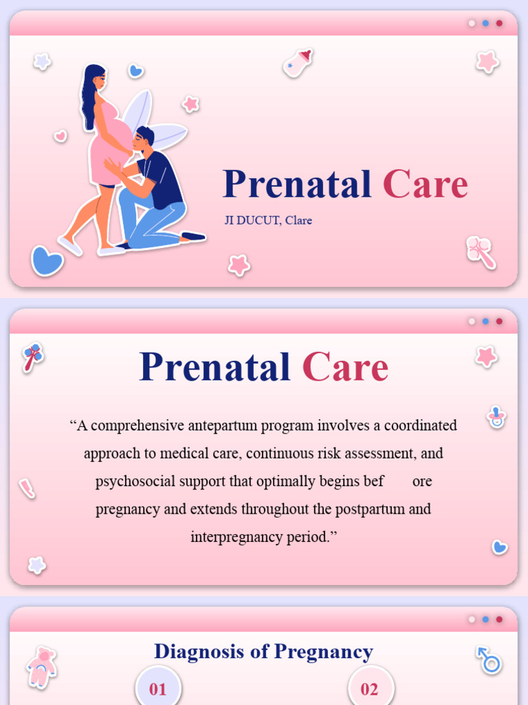 Prenatal Care | PDF | Pregnancy | Human Chorionic Gonadotropin