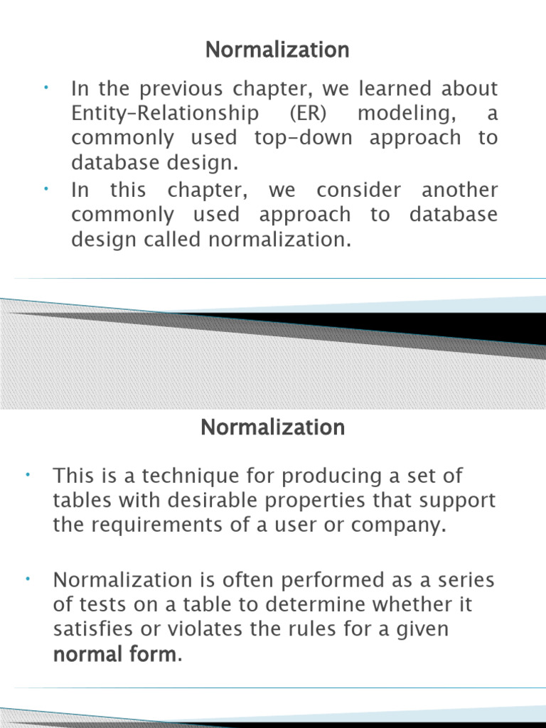 Lesson 3 Normalisation | PDF