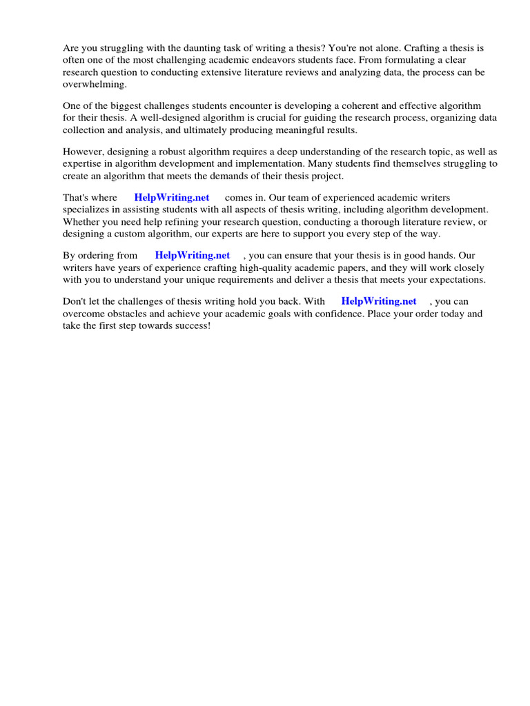 Sample Thesis Algorithm Pdf Algorithms Thesis