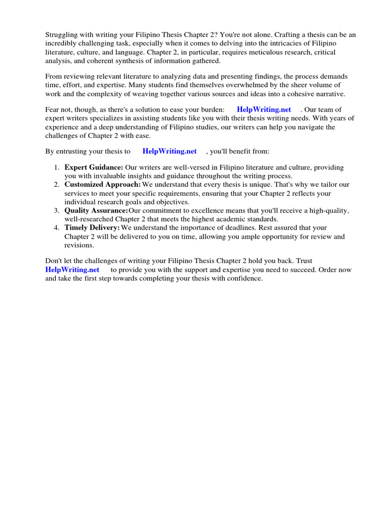 Thesis Filipino Chapter 2 | PDF | Tagalog Language | Thesis