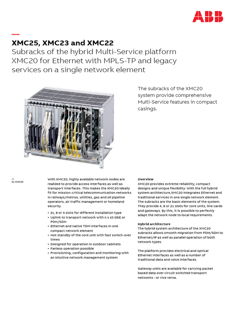 4CAE000433 ABB XMC22 - XMC23 - XMC25 - English - Web | PDF | Computer Network | Ethernet