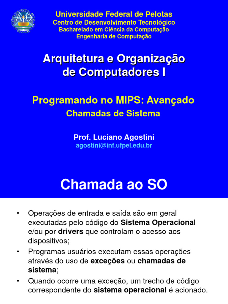 Programação Avançada MIPS: Syscalls | PDF