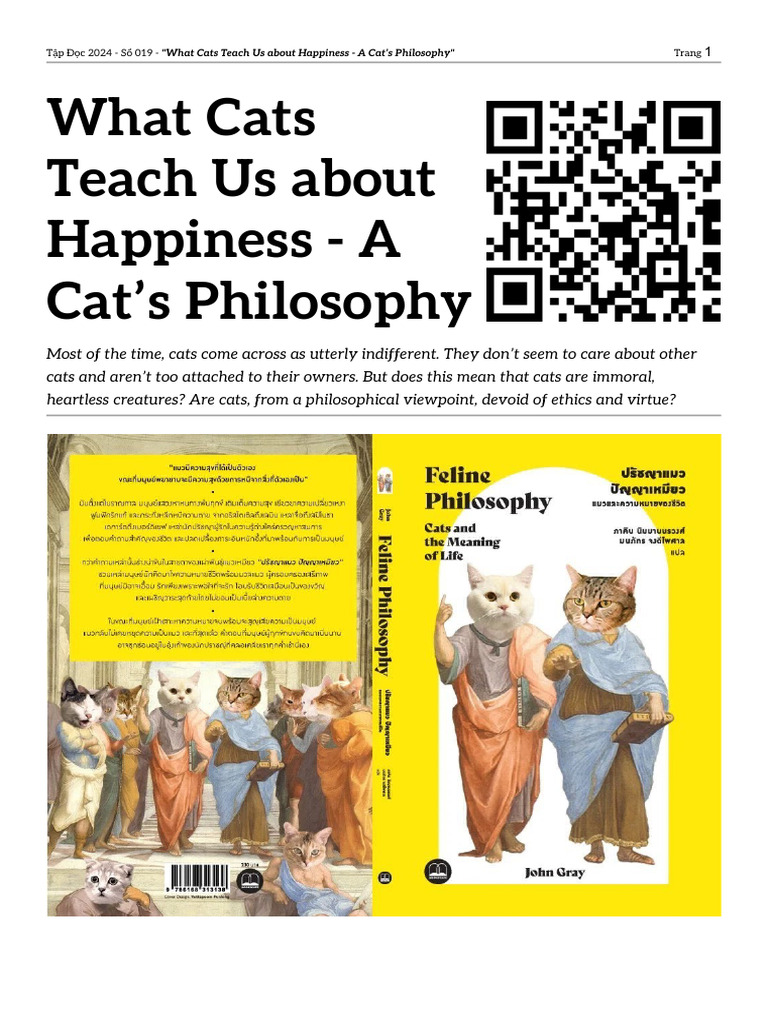 Tập Đọc 2024 - Số 019 - What Cats Teach Us About Happiness - A Cat's ...