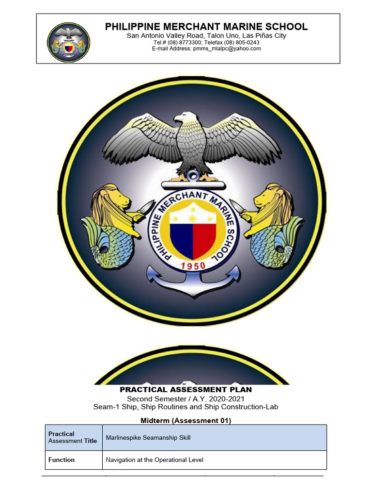 Practical Assessment Plan Overview | PDF | Rope | Manufactured Goods