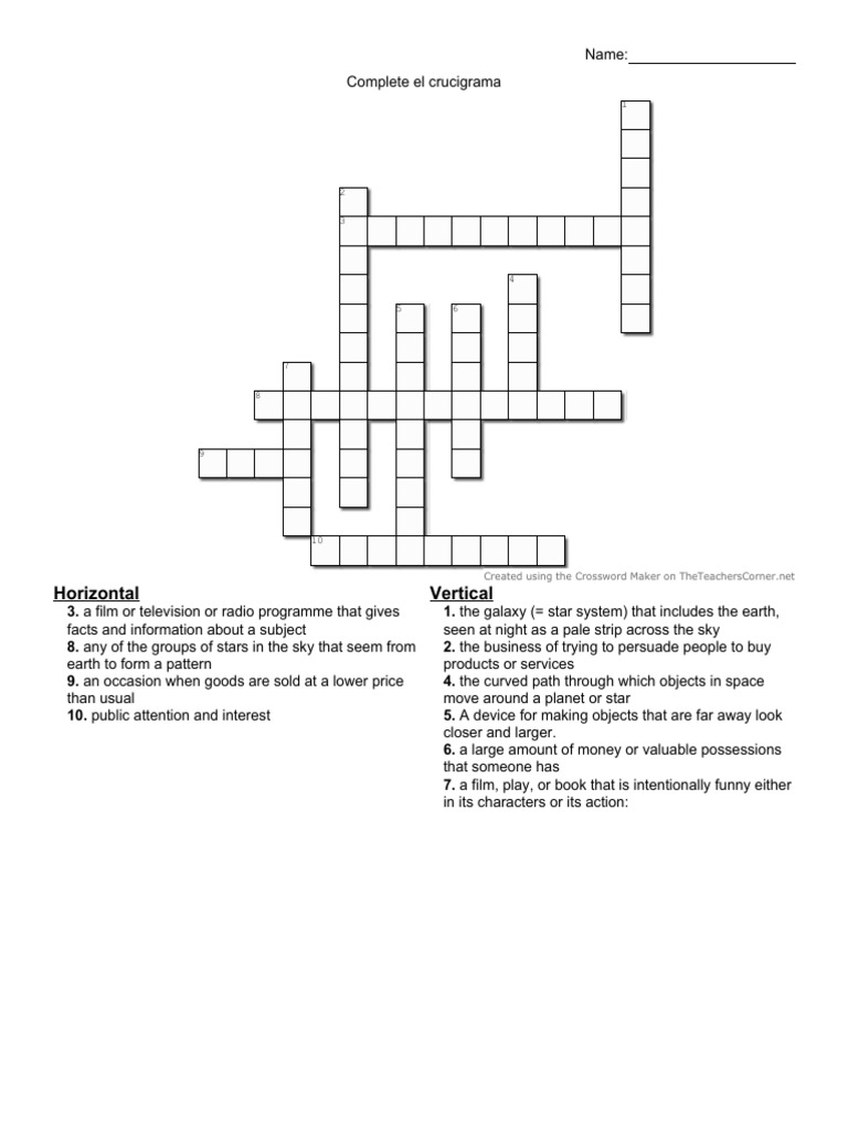 B1 Crossword Puzzle Instructions | PDF