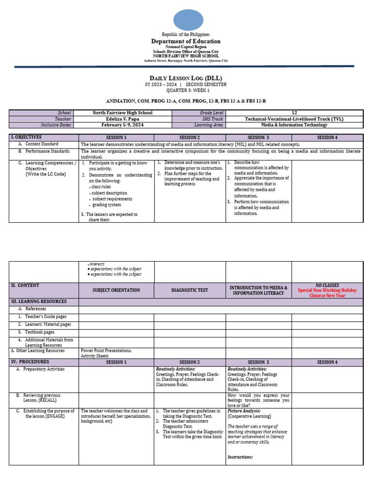 Q1-WEEK 1-MIL - Feb. 5-9, 2024 | PDF