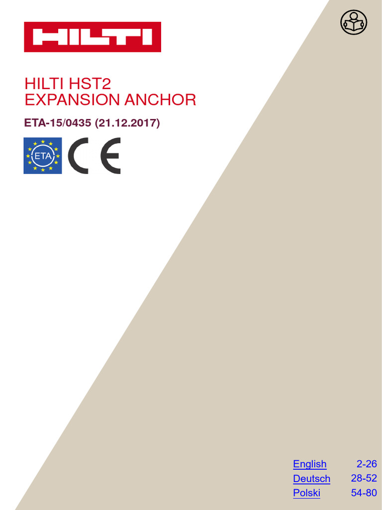 ETA 15 0435 For HST2 HST2 R Metal Expansion Anchor Approval Document ...