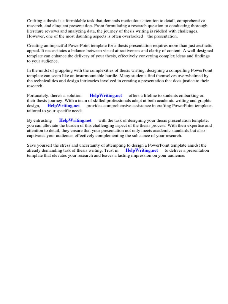 Thesis Presentation Templates | PDF | Microsoft Power Point | Thesis