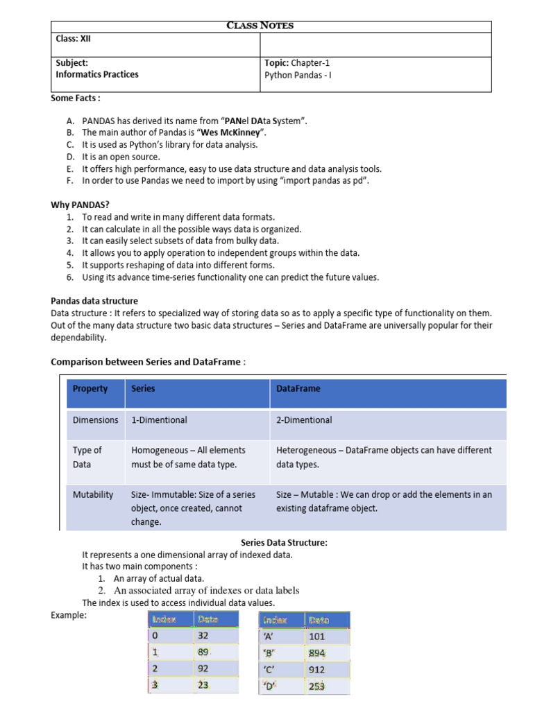 12 IP Notes On Series | PDF | Computer Programming | Information Technology