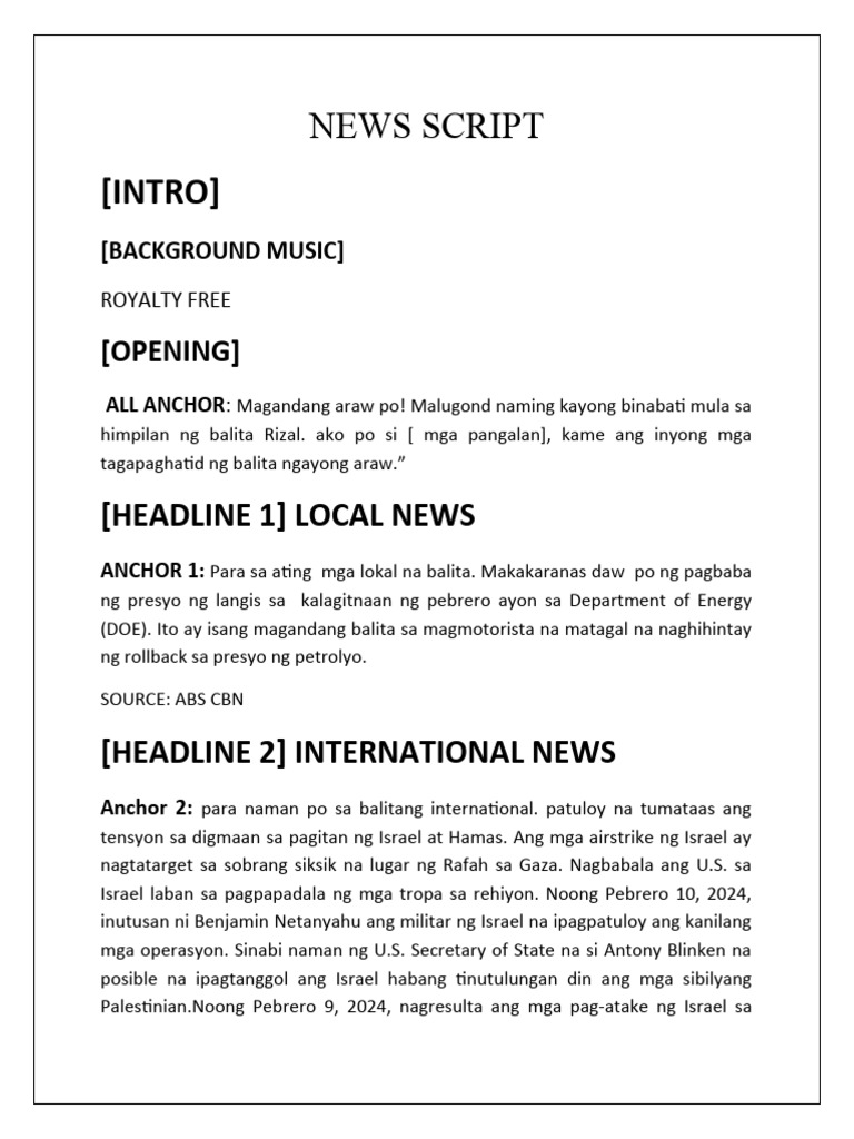 News Script | PDF