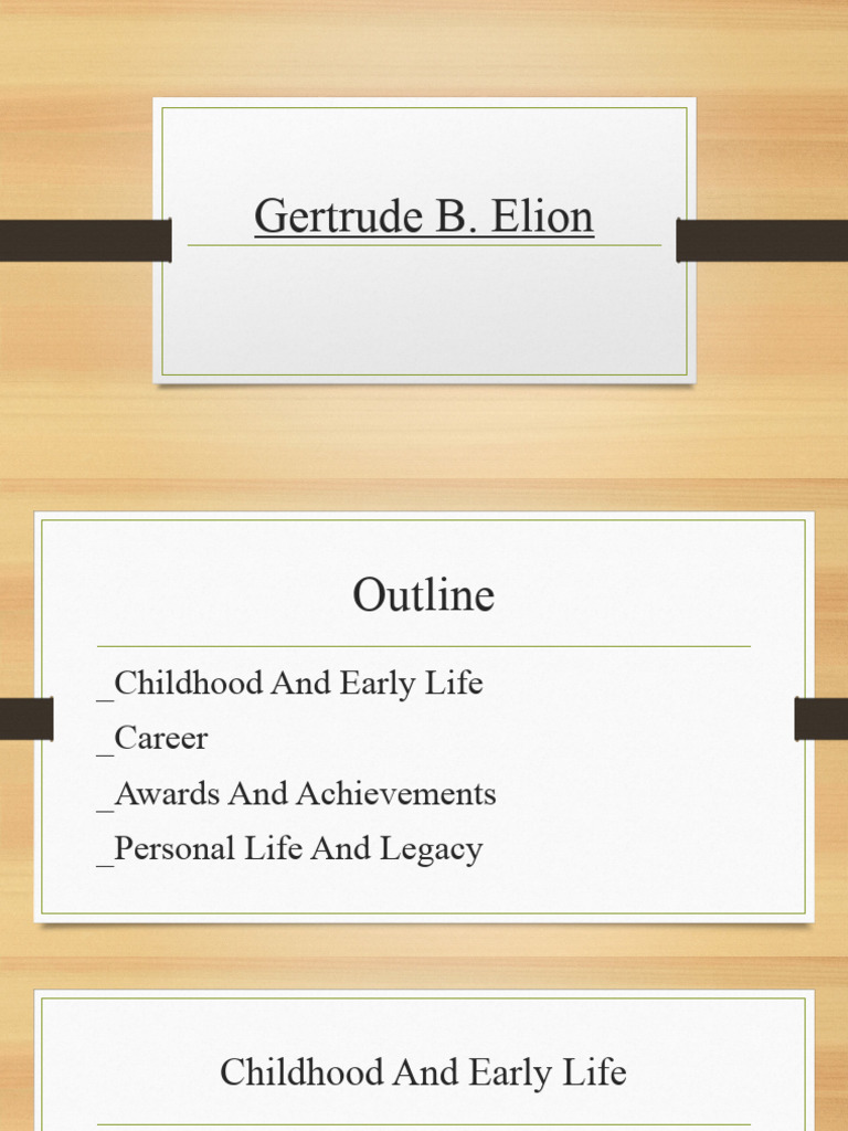 Gertrude B. Elion Presentation | PDF | Medicine | Science