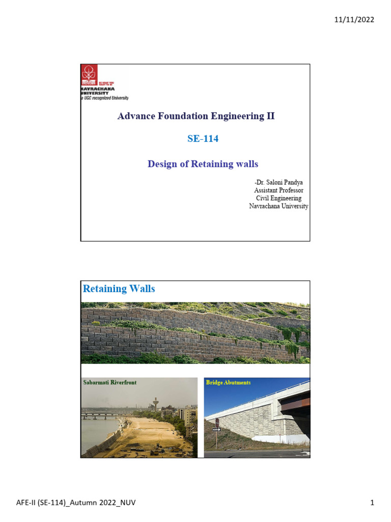 Retaining Wall Design Guide | PDF