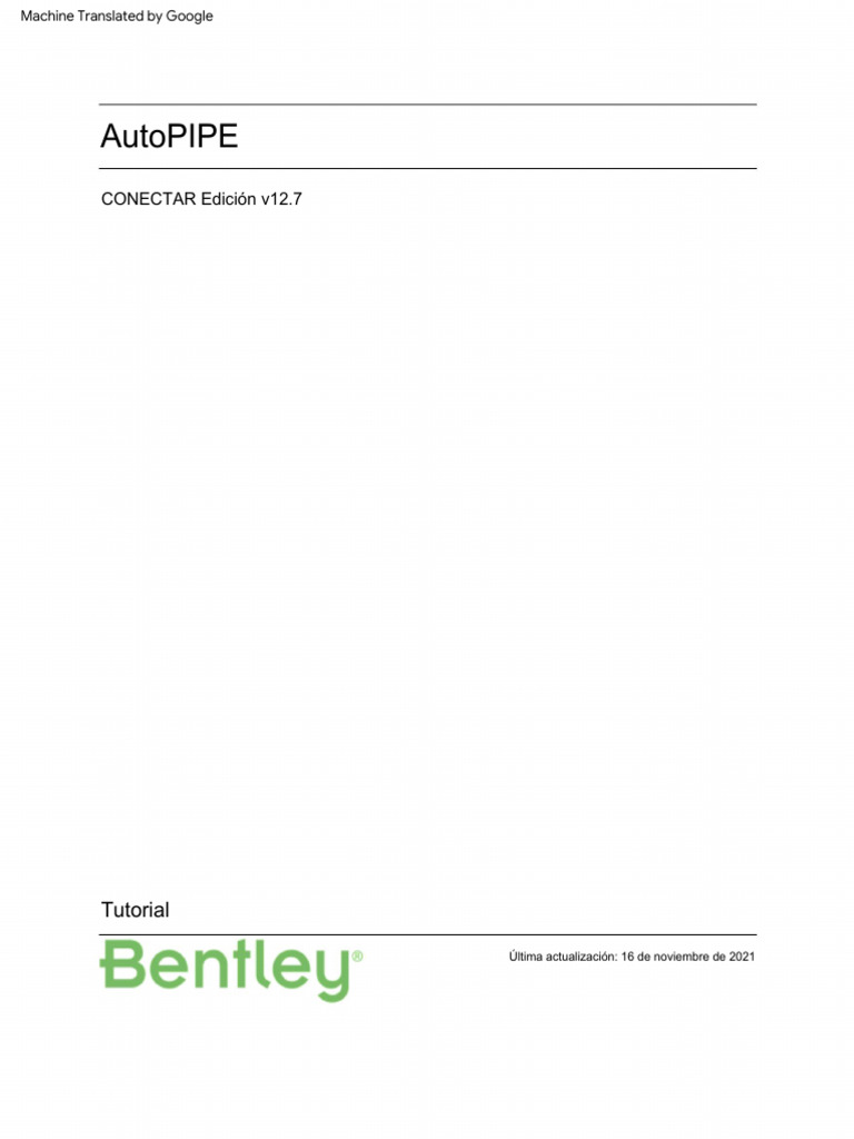 AutoPIPE Tutorial 1 | PDF