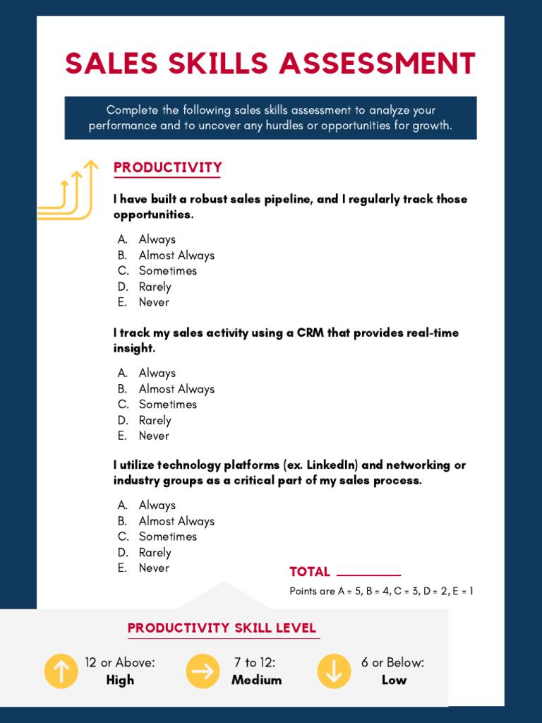Sales Skills Assessment | PDF | Sales | Cognition
