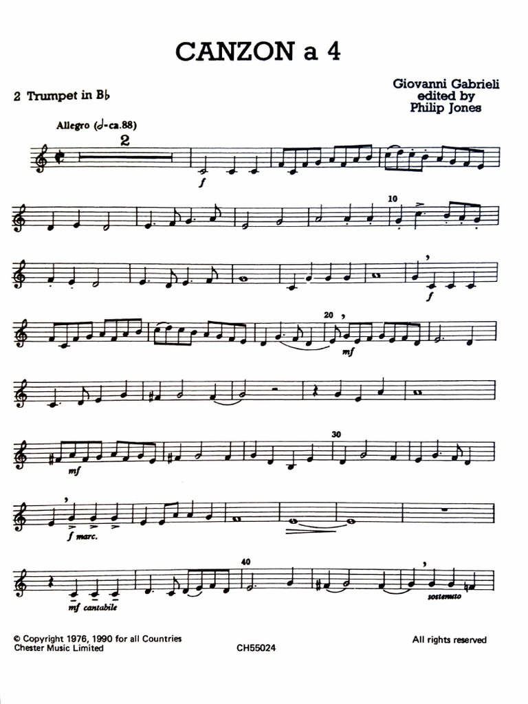 Canzon Trumpet 2 | PDF