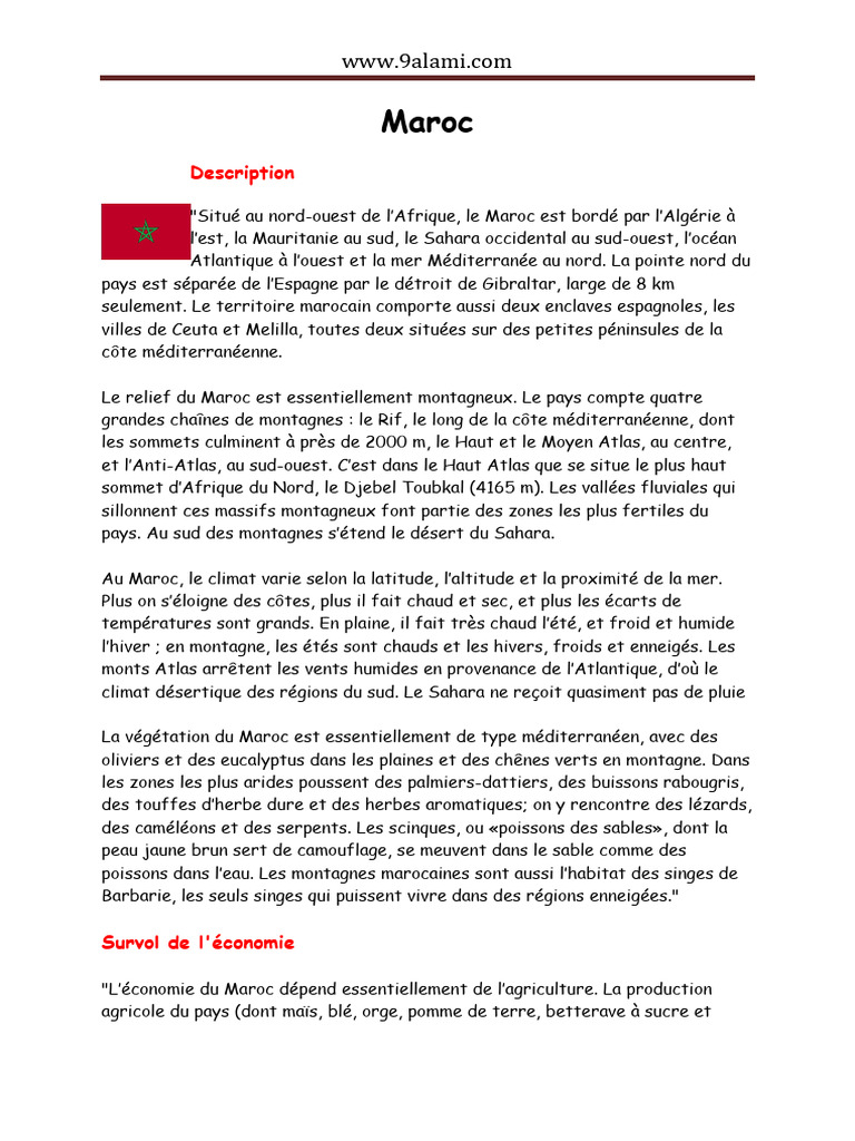 Découverte du Maroc : géographie et culture | PDF | Maroc | Mosquée