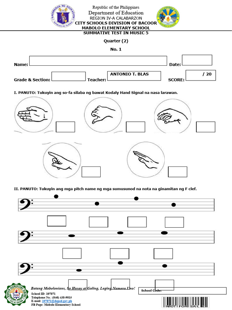 Music Summative Q2 | PDF