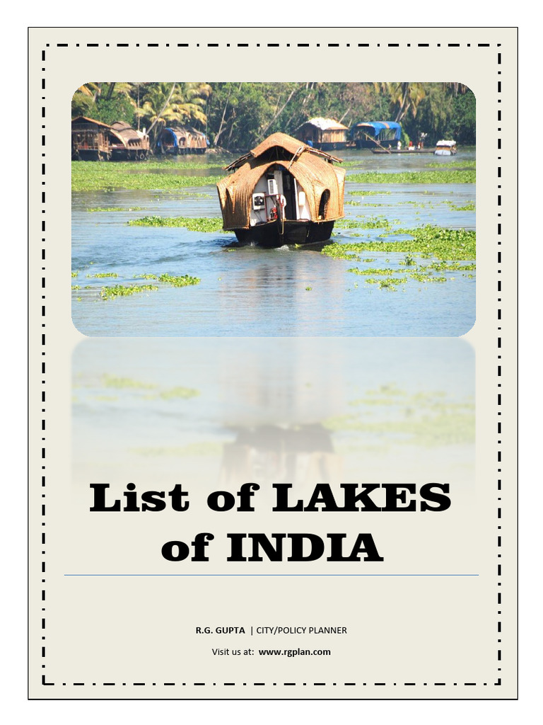List of Lakes of India | PDF