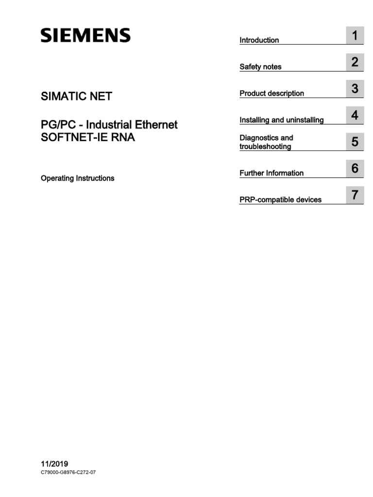 Operating Instructions SOFTNET-IE RNA | PDF | Computer Network ...