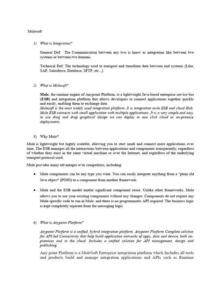 MulesoftFresher qs&ans | PDF