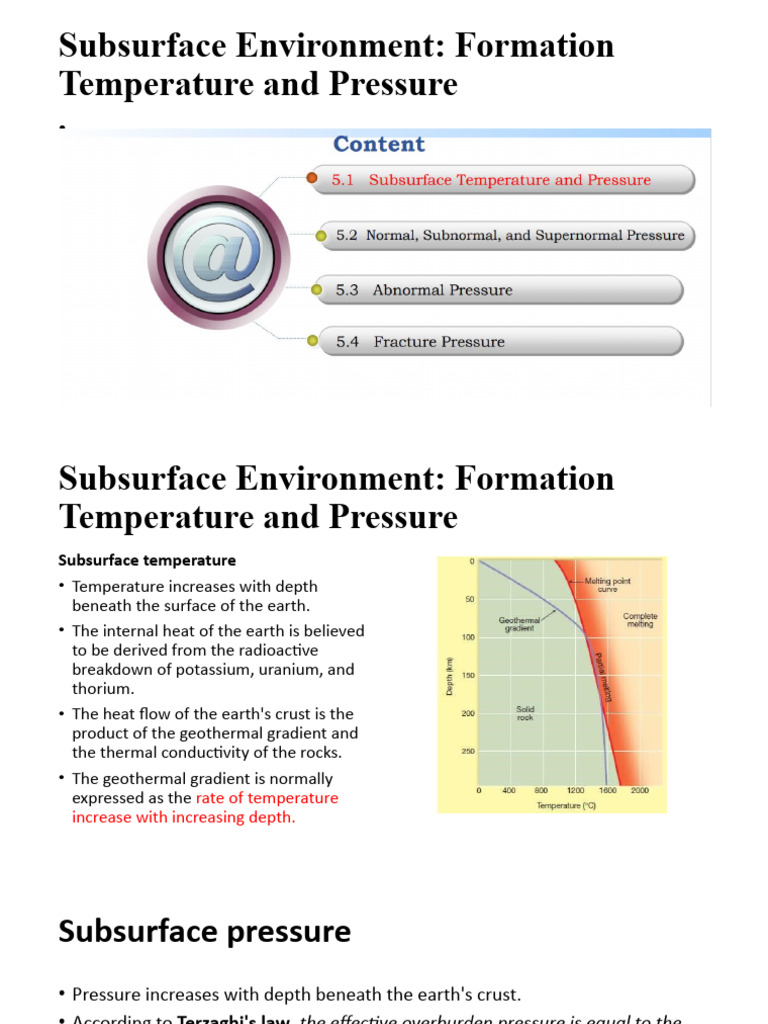 9 Subsurface Environment-1 | PDF | Pressure | Petroleum Reservoir