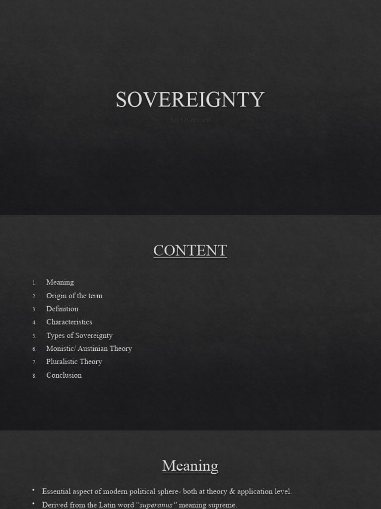 Sovereignty - KES | PDF