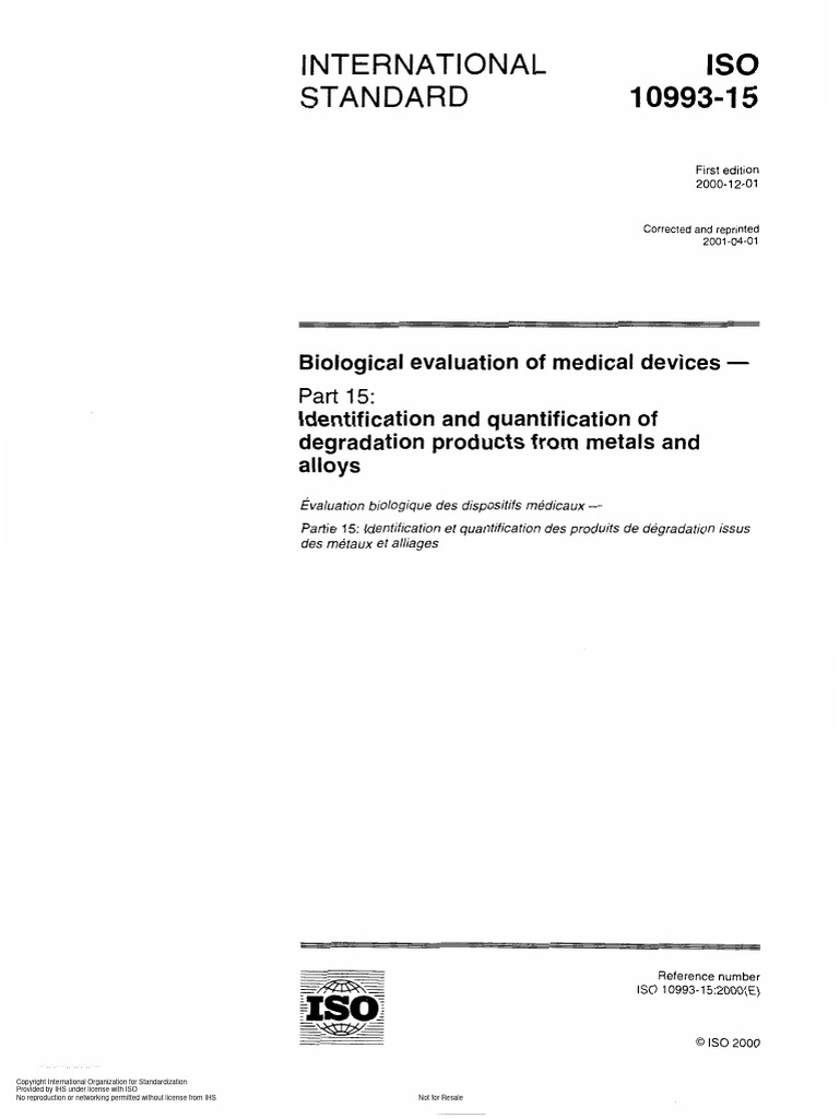 ISO-10993-15-2000-2001-scan | PDF | International Organization For ...