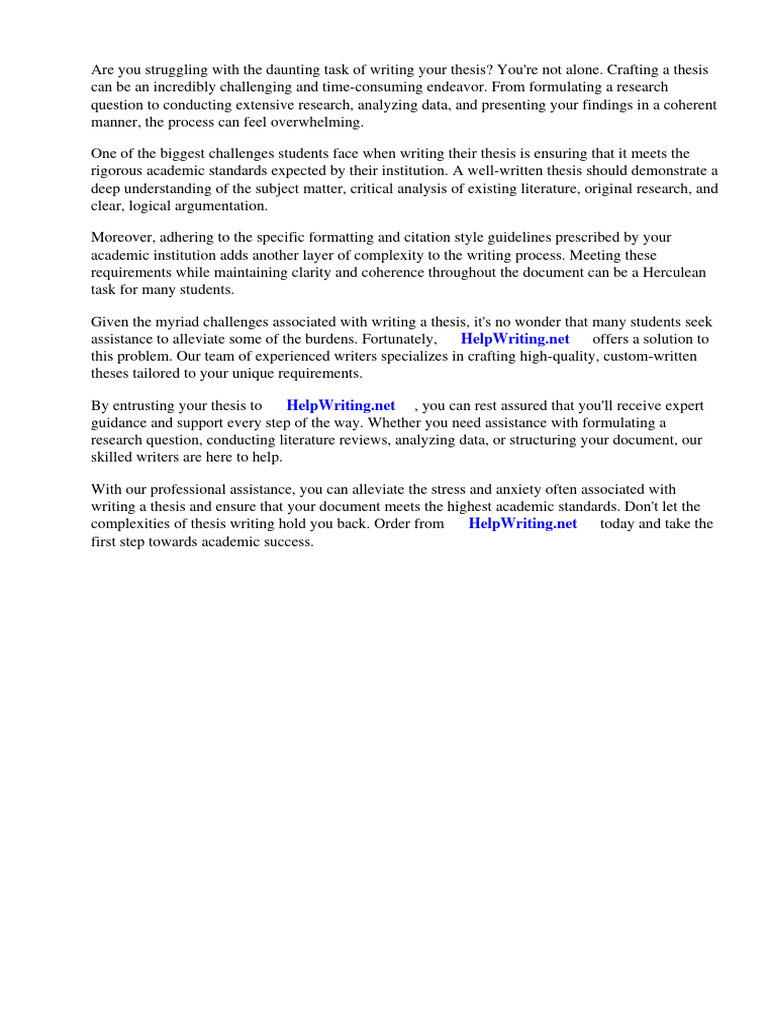 What Should My Thesis Look Like | PDF | Thesis | Essays