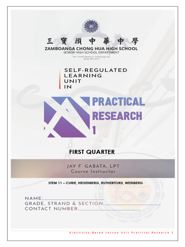 Week 1 Module in Practical Research 1 | PDF | Qualitative Research ...