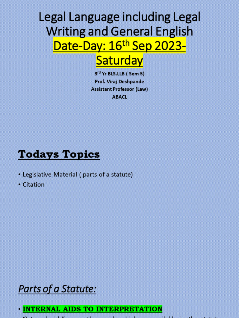 12th PPT Legal Language | Download Free PDF | Common Law | Public Law