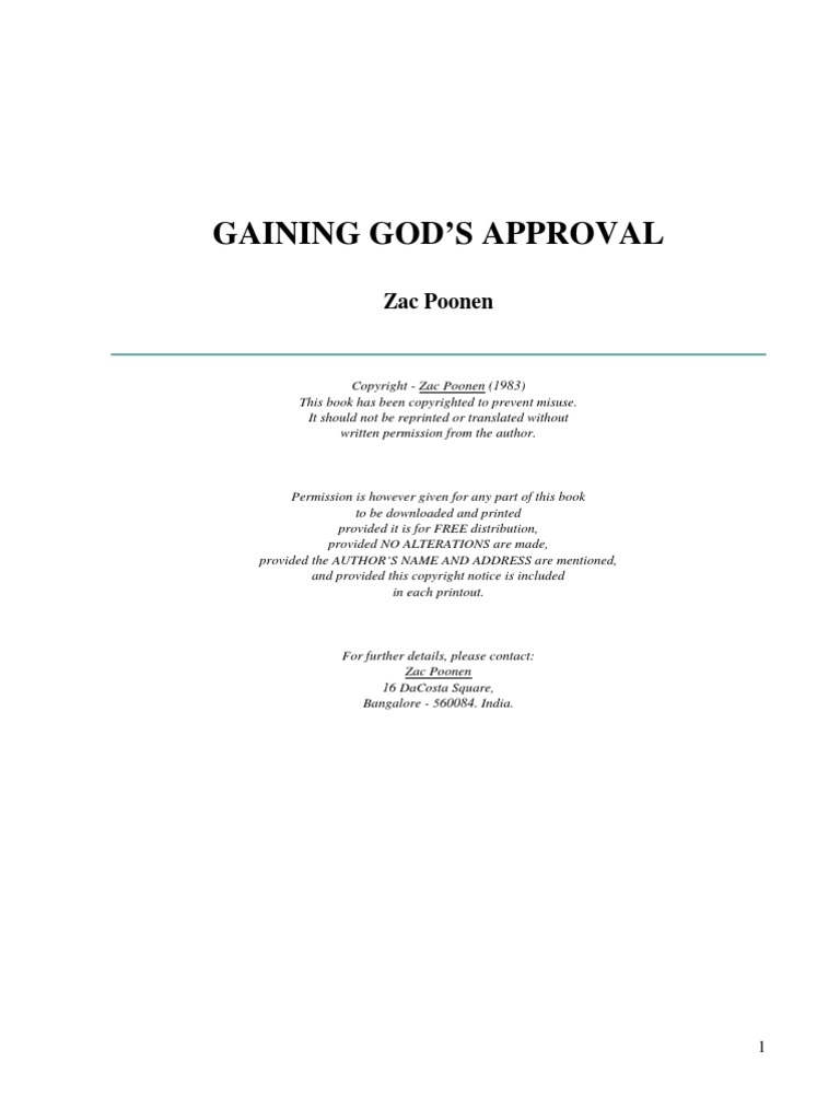 Gaining God's Approval | PDF | Abraham | Adam And Eve