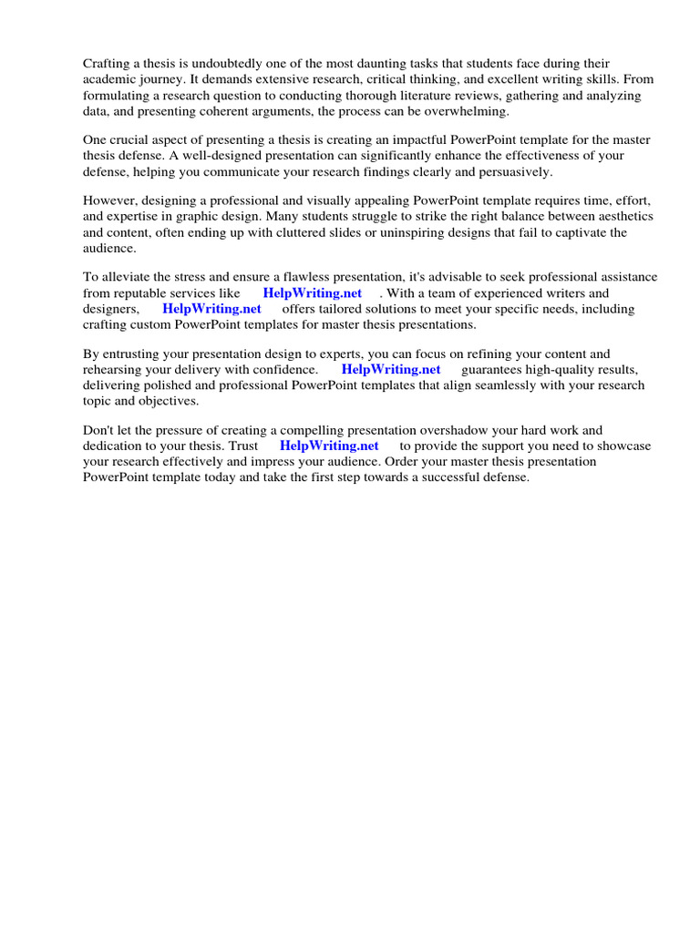 Thesis Presentation Made Easy | PDF | Thesis | Microsoft Power Point