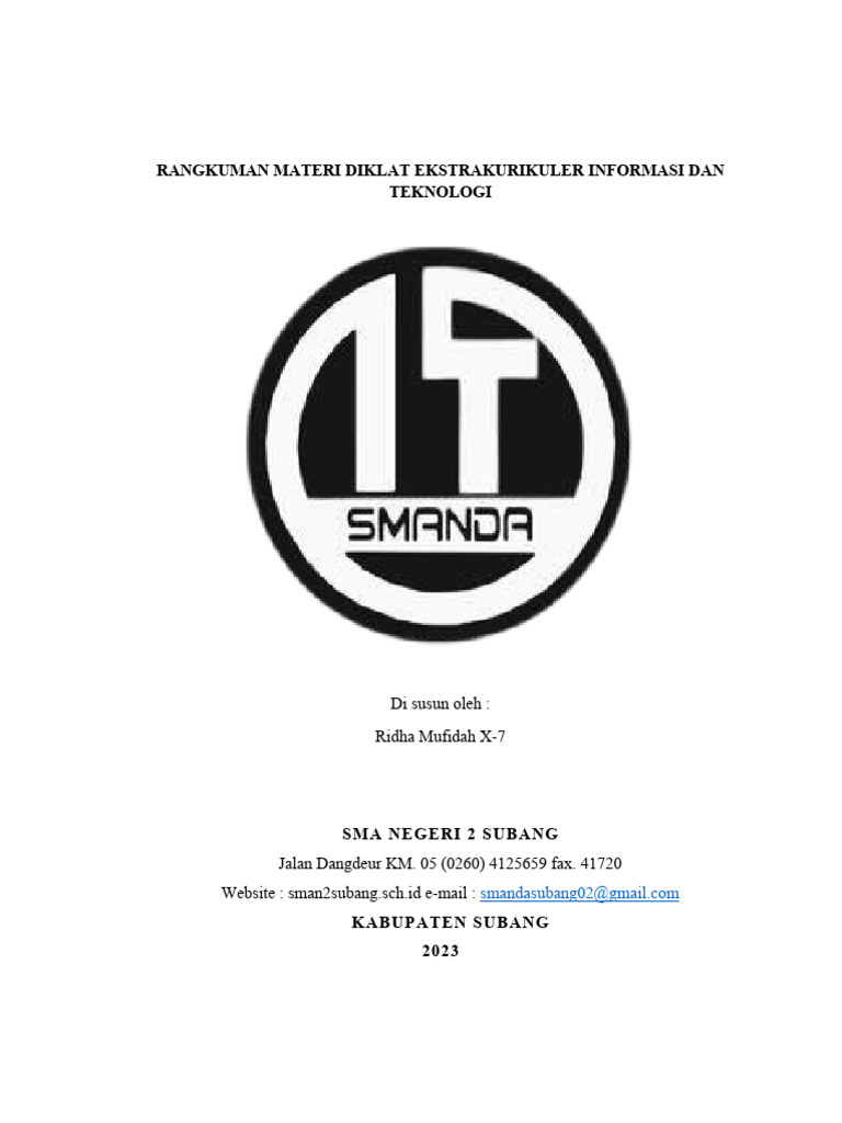 Laporan Akhir (Ridha) | PDF | Komputer