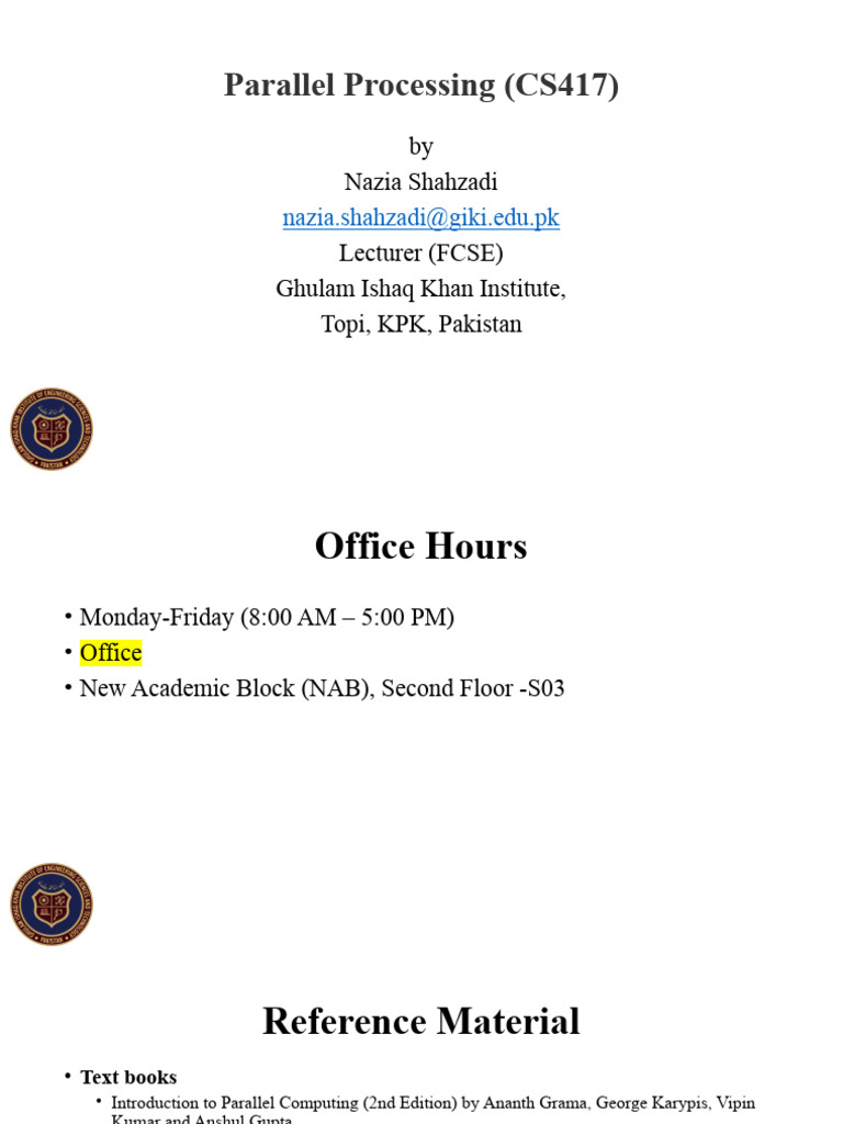 Lecture 1 Introduction PP | PDF | Parallel Computing | Computing