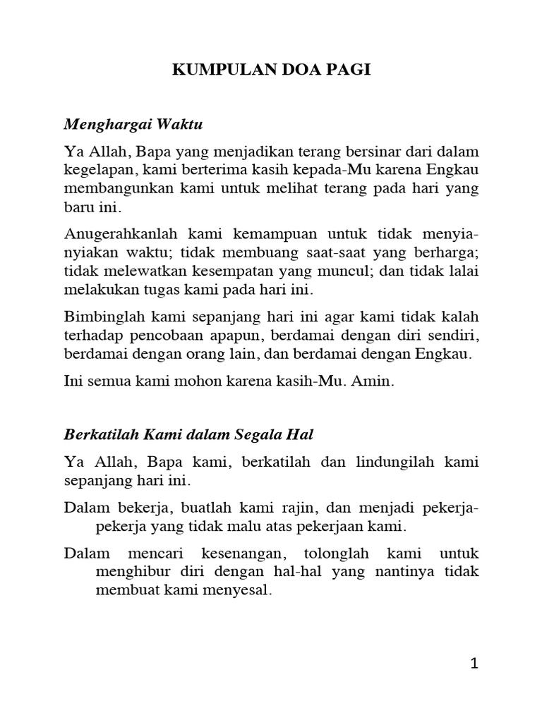 Draft Buku Kumpulan Doa | PDF