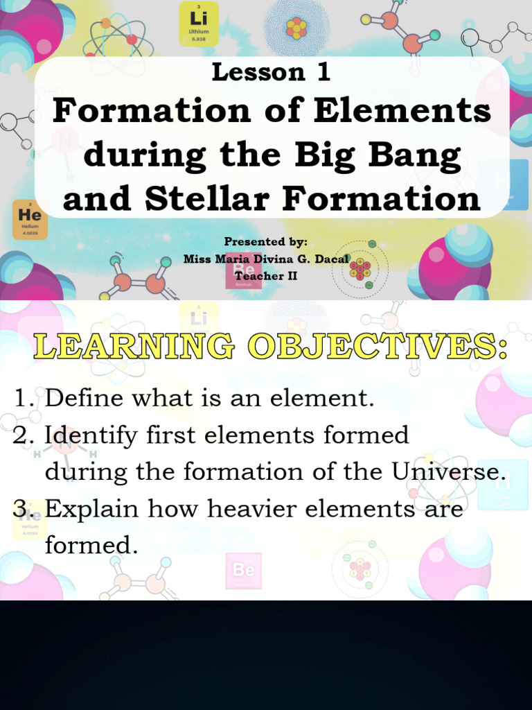 Big Bang and Stellar Element Formation | PDF | Stars | Chemical Elements