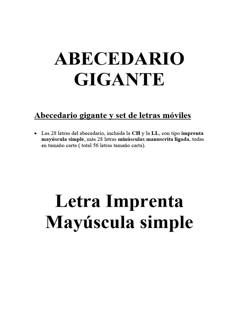 Abecedario Gigante | PDF